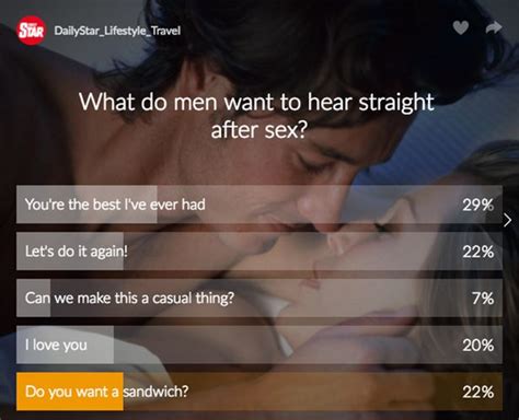 Men Reveal The Five Words They Long To Hear Straight After Sex Daily Star