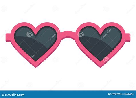 Illustration Of A Heart Shaped Sunglasses Vector Stock Illustration