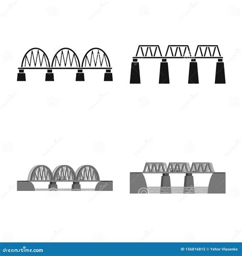 Vector Illustration Of Connection And Design Sign Collection Of Connection And Side Stock