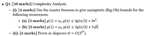 Solved Q1 10 Marks Complexity Analysis I 4 Marks