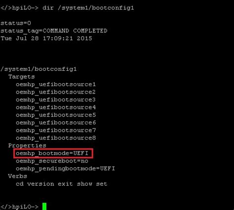 HP ProLiant DL380 Gen9 Server How To Check Boot Mode UEFI Legacy By ILO CLI