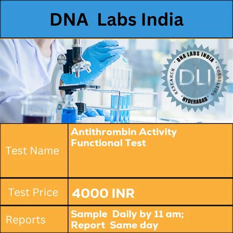 Antithrombin Activity Functional Test Cost 4000 Inr In India
