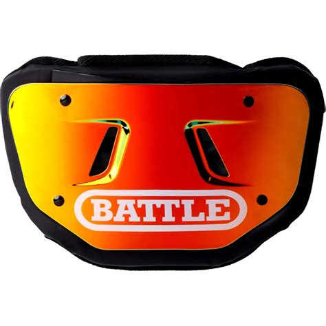 Battle Sports Prism Chrome Protective Football Back Plate Adult Red