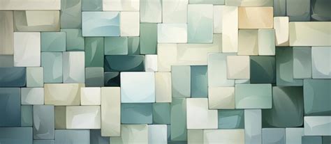 Abstract Composition Of Overlapping Rectangles In Soft Colors C