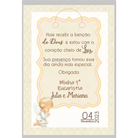 10 Cartões Para Lembrancinha Batizado Com Mini Terço Incluso Cards Batismo Primeira Comunhão