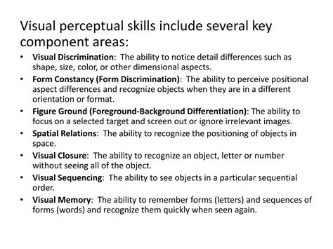Visual Perception Concepts Pptx Eye And Vision Conditions Diseases And Conditions
