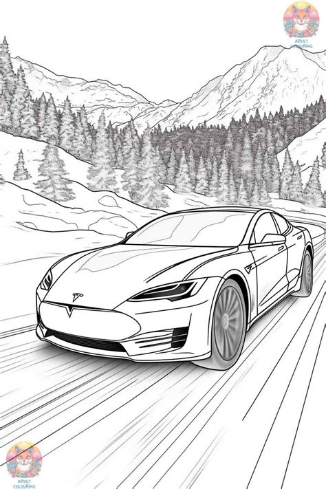 Drive Imagination Experience Our Electrifying Tesla Coloring Pages