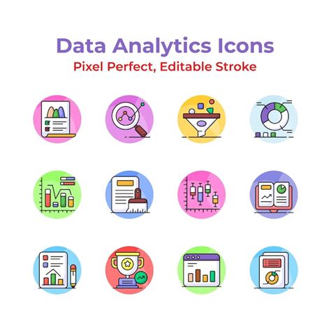 Premium Vector A Unique And Trendy Data Analytics Icons Set Ready For Premium Use