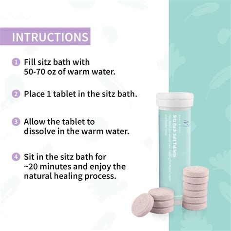Sitz Bath Salt Tablets For Postpartum Care Pack Of 10 Natural