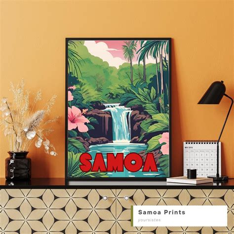 Samoa Wall Art Printable Digital Pacific Island Poster Samoan Decor