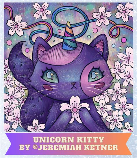 Unicorn Kitty By ©jeremiah Ketner Premium Decorative Release Papers