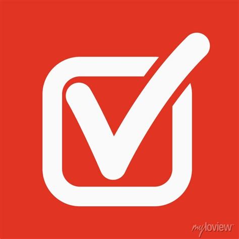 the check icon checkmark and checkbox yes voting symbol flat wall
