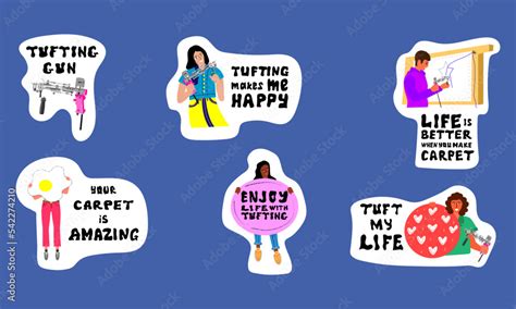 Collection Of Hand Drawn Lettering About Tuftingunique Vector Design