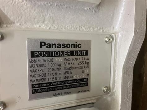 Panasonic Positioner 1st Machinery