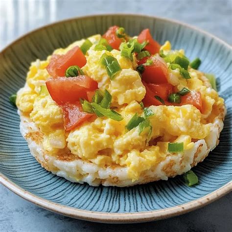 Scrambled Eggs With Rice Cakes Red Recipe