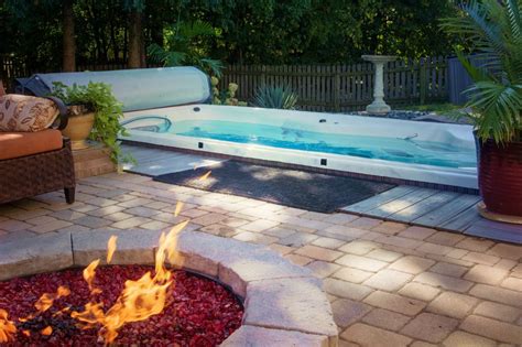 In Ground Swim Spa Inside Look At Installation Backyard Planning