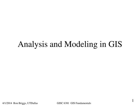 PPT Analysis And Modeling In GIS PowerPoint Presentation Free Download ID 564546