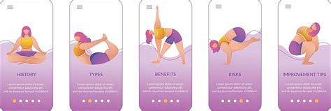 Vector Template For Mobile App Screen Showcasing Onboarding Process Of