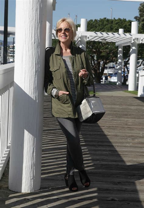 Outfit An Olive Utility Jacket Plays Nice With Black And White Stripes