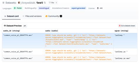 dataset viewer issue for j krzywdziak test · issue 966 · huggingface dataset viewer · github