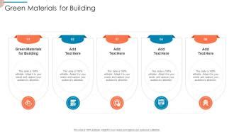 Green Materials For Building Powerpoint Presentation And Slides Ppt
