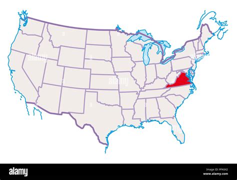 Us Map States Virginia State Of Virginia Newworldcartography