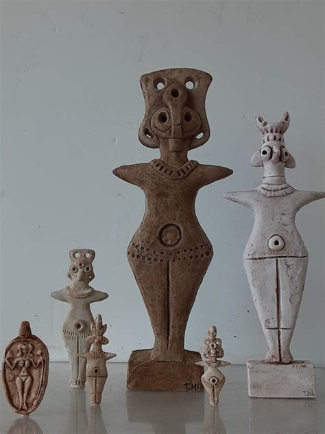 Lot Of Ishtar Asherah Astarte Selene Goddess Of Near Middle Etsy