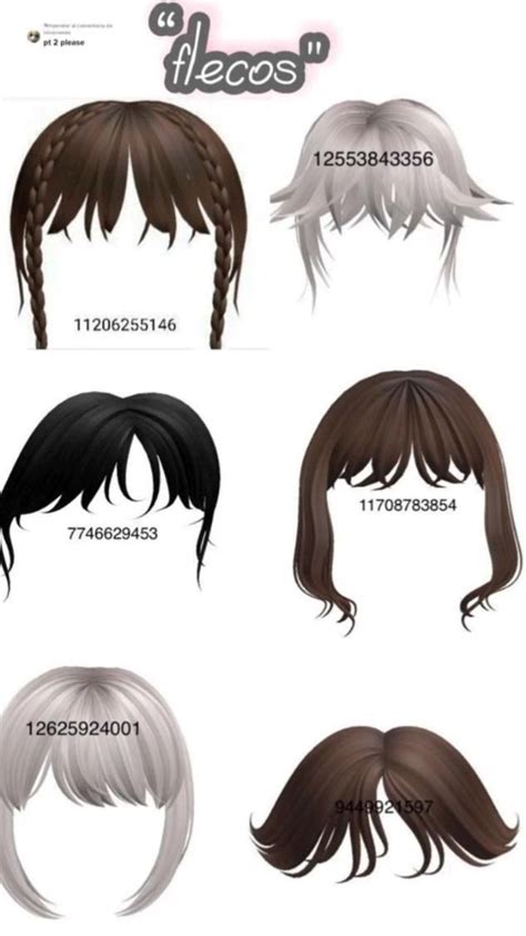 Roblox Codes Bangs Black Hair Roblox Brown Hair Roblox Id Brown