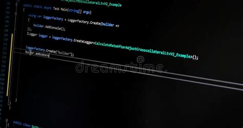 Hacker Programmer Writes Code On Computer Technology And Cyber