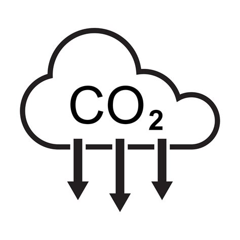 Carbon Emissions Reduction Icon Vector For Graphic Design Logo Web