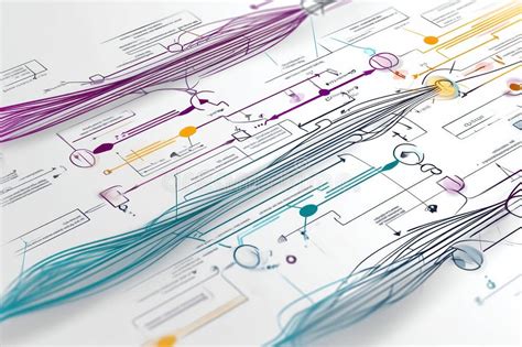 visual representation of ai language processing with flowing logic