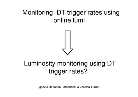 [ppt] monitoring dt trigger rates using online lumi luminosity