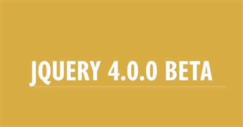 A Review Of Jquery 400 Javad Tariverdiyev Posted On The Topic