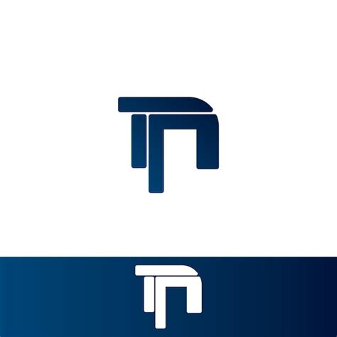 Logotipo De La Letra N Azul Vector Premium