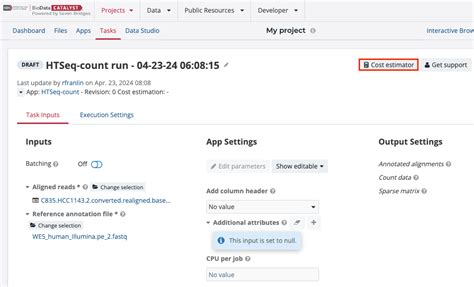 Estimate Task Costs Cost Estimator