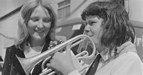 Two Girls On The Eisteddfod Field National Eisteddfod Of Wales 1972 Haverfordwest Peoples