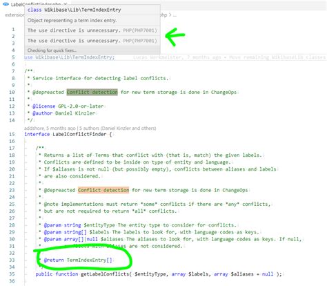 Php7001 Reported When Class Name Is Used In A Doc Comment · Issue 97 · Devsensephptools Docs