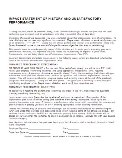 Free 7 Performance Impact Statement Samples In Pdf Doc