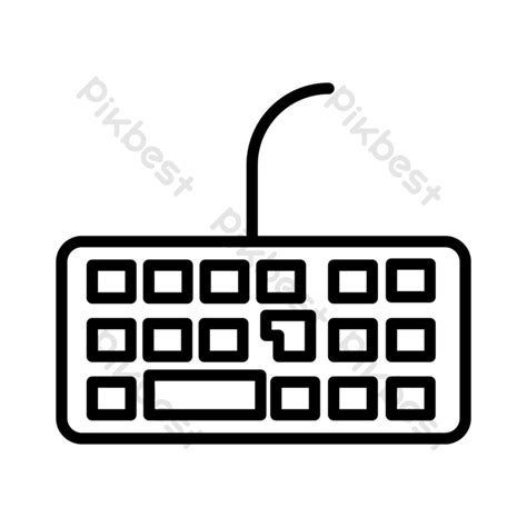 Keyboard Icon Line Vector Png Images Ai Free Download Pikbest