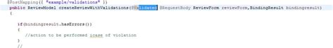 different categories of validations in spring and spring boot by