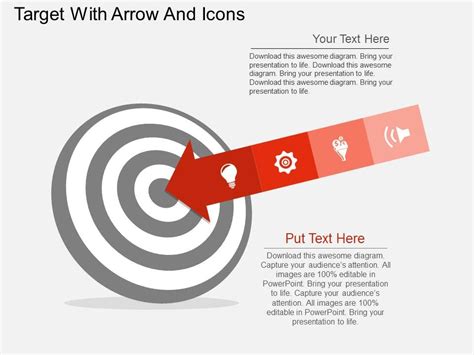 Target With Arrow And Icons Flat Powerpoint Design PowerPoint Presentation Slides PPT Slides