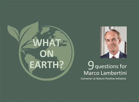 9 Questions For Marco Lambertini Prf