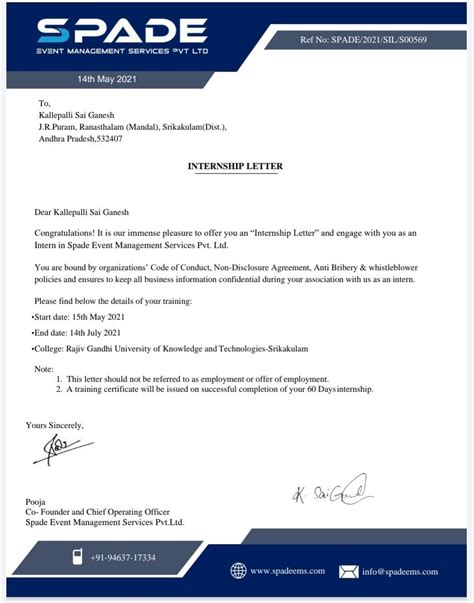 Sai Ganesh K On Linkedin Internship Webdevelopment Eventmanagement Experience