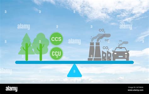 Carbon Neutrality Concept Carbon Dioxide Reduction Co2 Gas Emissions Balance With Carbon