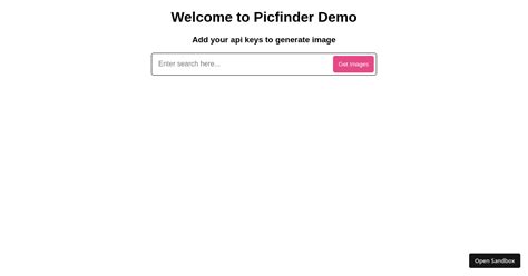 Picfinder Api Implementation Forked Codesandbox