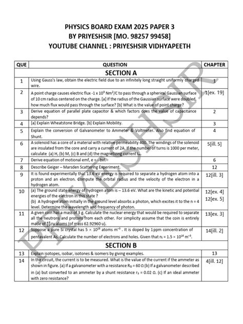 Paper 3 Em Pv Physics Pdf Atoms Refractive Index
