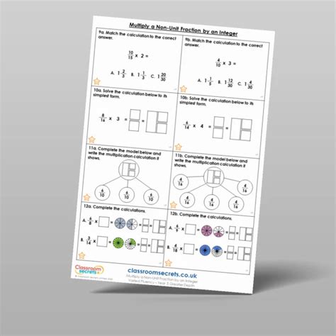 Year 5 Multiply A Non Unit Fraction By An Integer Varied Fluency