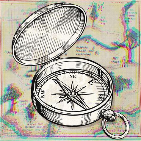 Map And Compass Digital Art Etsy In 2025 Digital Art Compass