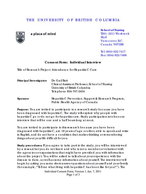 Fillable Online Bccdc Of British Bccdc Fax Email Print Pdffiller