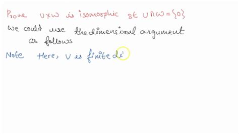 Suppose V Is Finite Dimensional And U Is A Subspace Of V Show That U V V V For Every U U